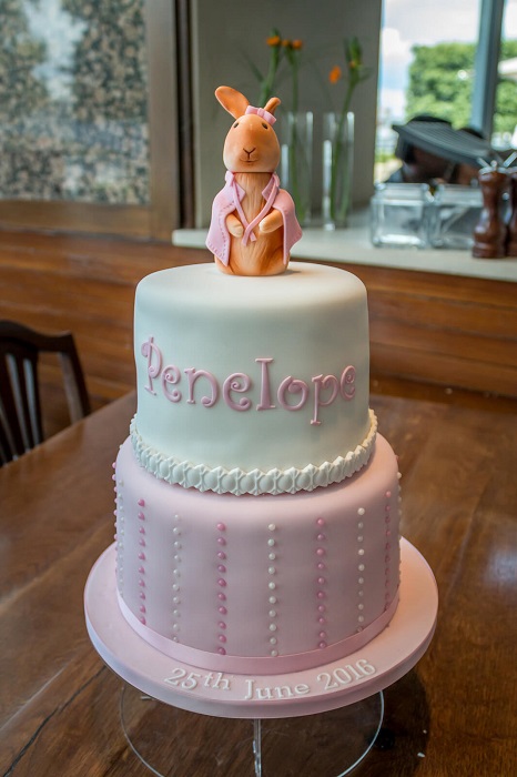 Flossy Themed Christening Cake | Sweet Cake Bites